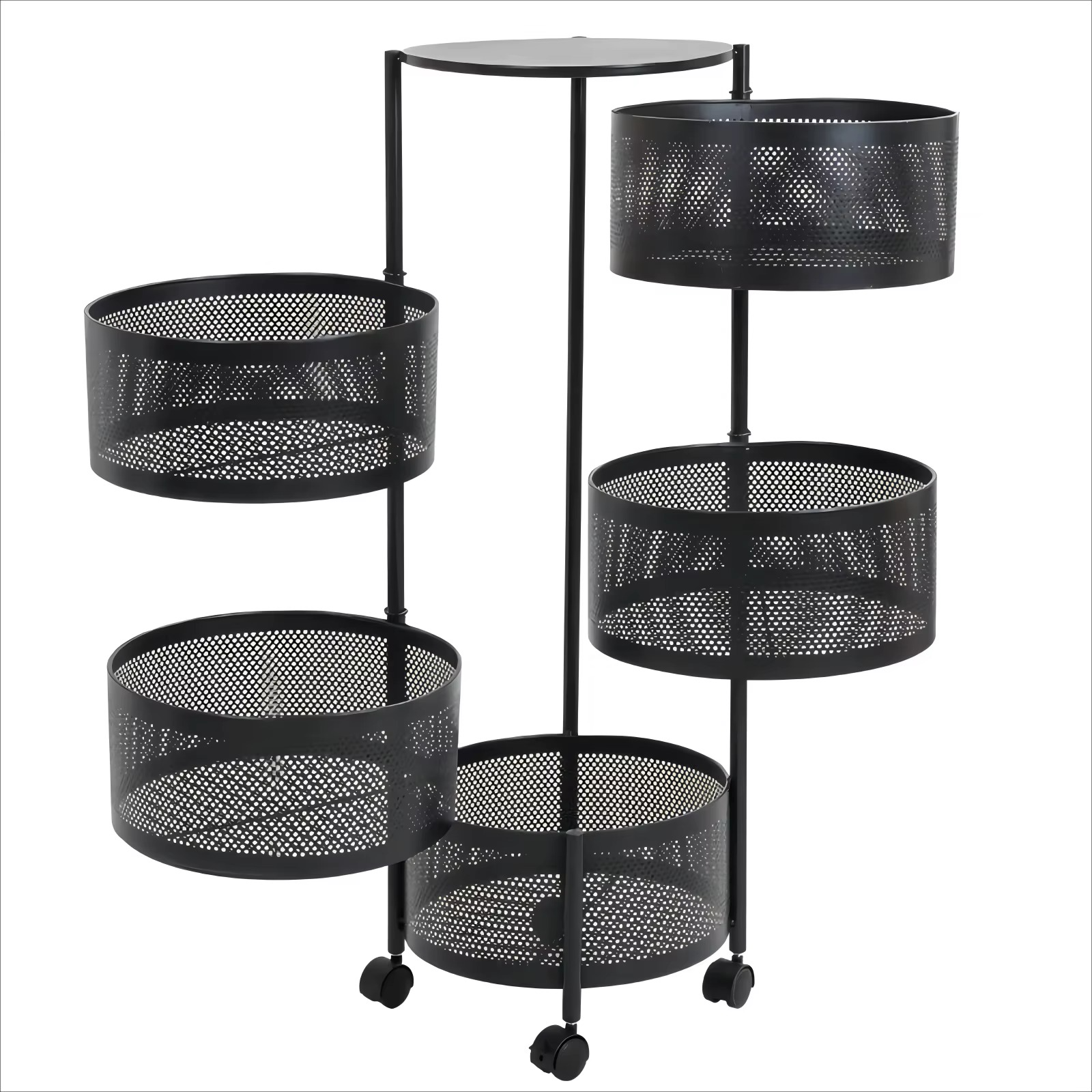 5 Layer Round Shape Kitchen Rack - Maverick Gadget